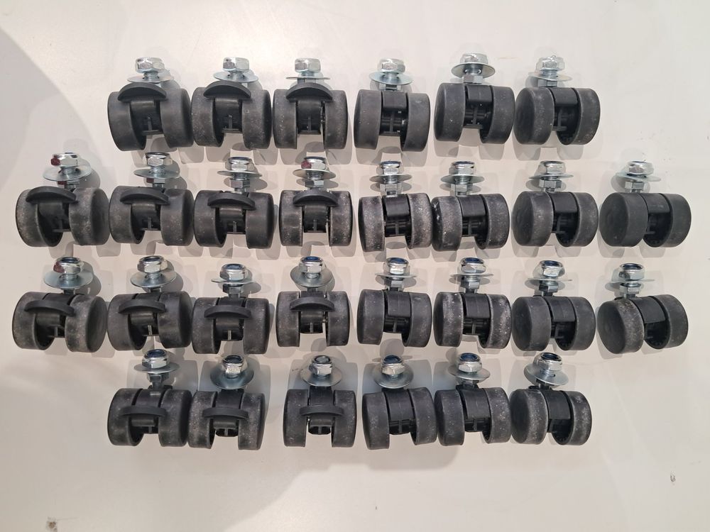28x Möbelrollen, Transportrollen, Lenkrollen, Rollen, Räder (Gebraucht ...