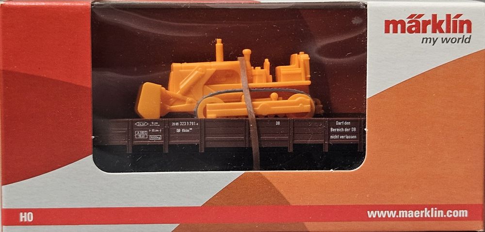 Märklin 4424: Start up - Niederbordwagen mit Planierraupe (Neu und ...