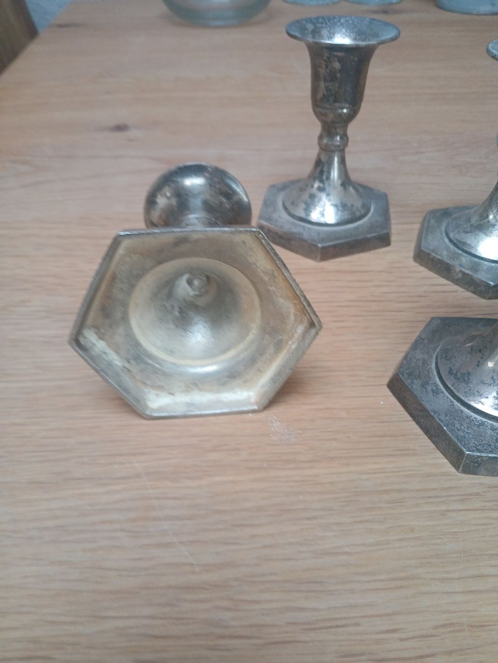 Charmants chandeliers vintage en métal style argenté 6 pc (D'occasion ...