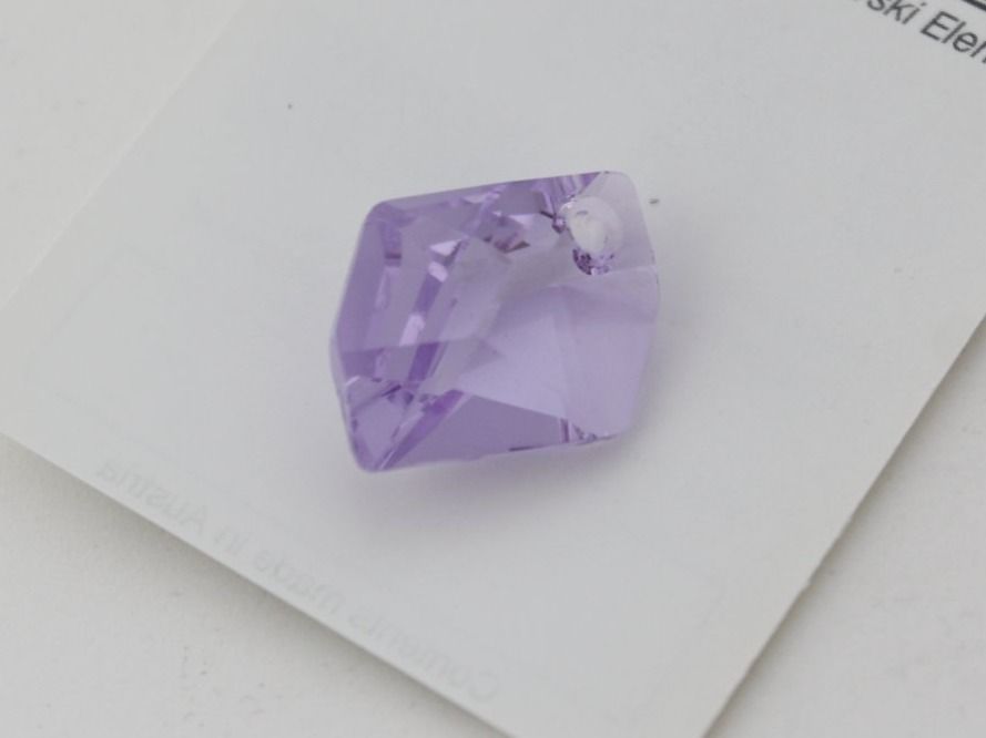 Kristallanhänger rechteckig Lila 20mmx16mm, Schmuck Anhänger (Neu und ...