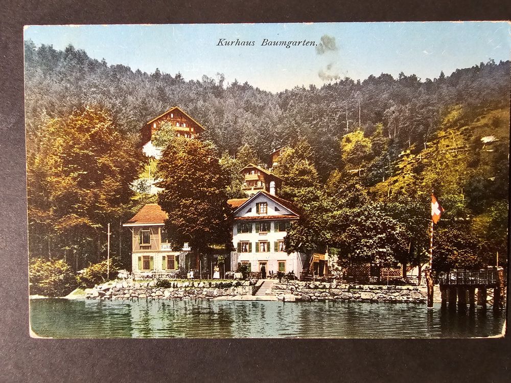 Alte Ansichtskarte Kurhaus Baumgarten am See, Luzern (Gebraucht) in Dallenwil für CHF 5 – mit ...