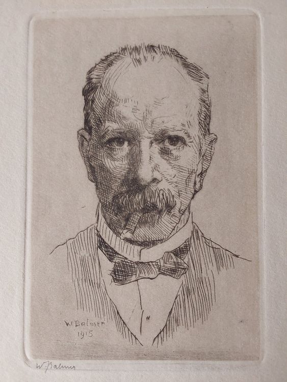 Wilhelm Balmer. Original-Radierung.Handsigniert. (Gebraucht) in ...
