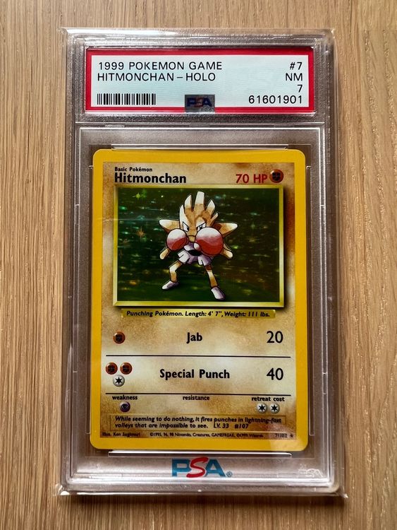 1x POKEMON HITMONCHAN HOLO 1999 BASE SET CARD PSA 7 RARE ENG | Kaufen ...
