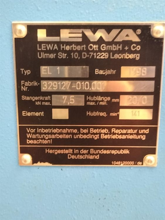 Lewa Pumpe EL1 (Gebraucht) in Niederdorf für CHF 660 – nur Abholung auf ...