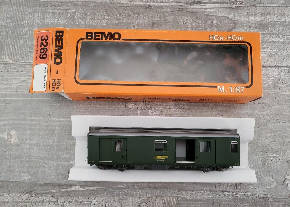Bemo H0m RhB Gepäckwagen 3269 101 D 4210 orange OVP (Neu (gemäss Beschreibung)) in Dielsdorf für ...