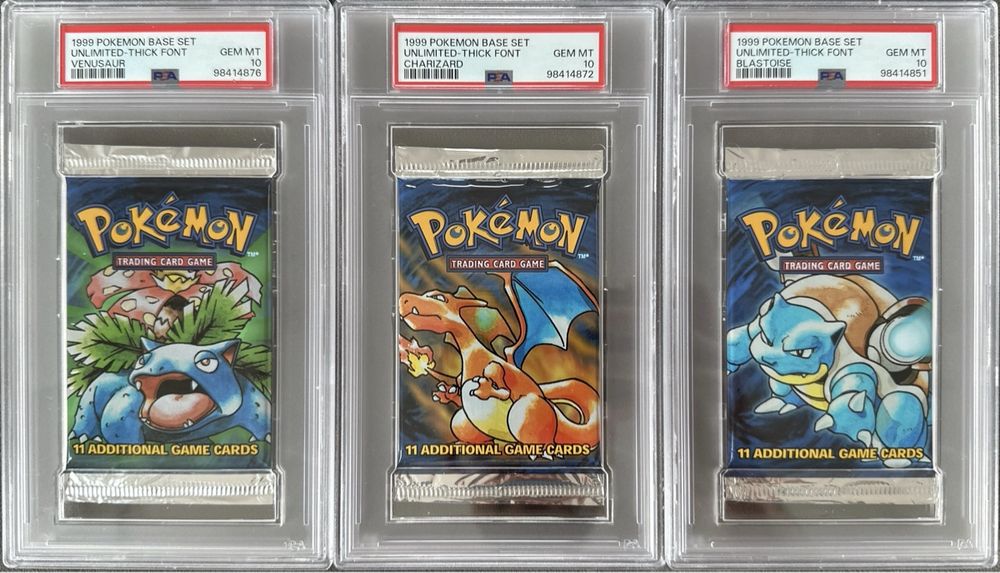 PSA 10 Pokemon Base Set Booster Packs Trio | Kaufen auf Ricardo