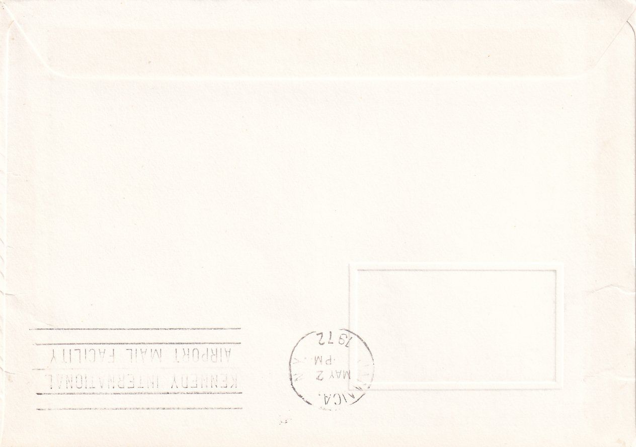 Jubiläumsflug 25 Jahre SR Genf - New York 1972, mit Vignette (Gebraucht) in Baar für CHF 2 – mit ...