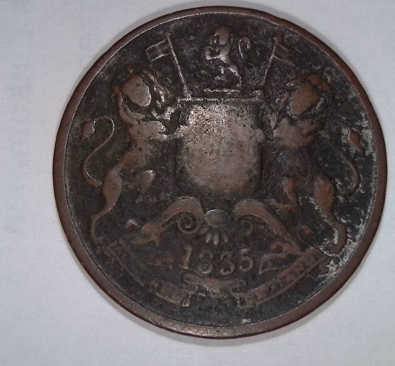 Münze Coin East India Company Half Anna 1835 (Gebraucht) in Russo für ...