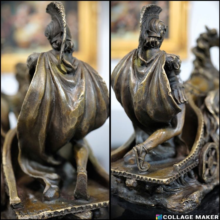 BRONZE SKULPTUR ACHILLES TROJA STREITWAGEN MYTHOLOGIE | Kaufen auf Ricardo