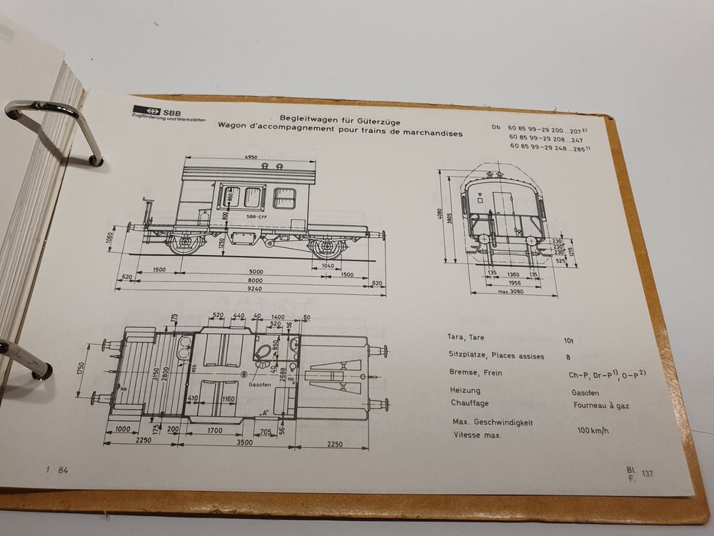 SBB Personen- und Gepäckwagen / Skizzen / Massstab 1:100 | Kaufen auf Ricardo