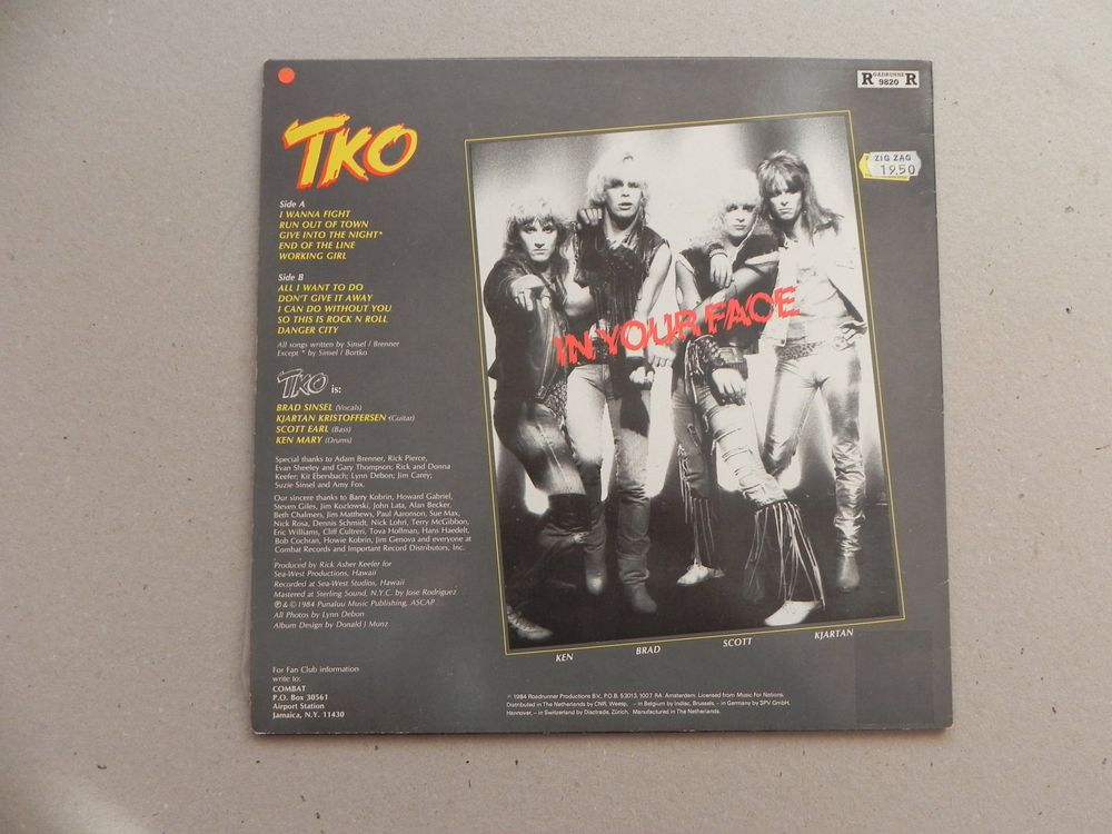 LP USA Hardrock Heavy Metal Band TKO 1984 in your...RR 9820 (Gebraucht ...