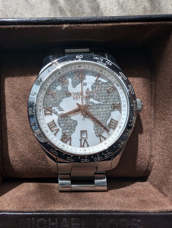 Elegant Michael Kors World Map Watch w/ Crystals (Neu (gemäss ...