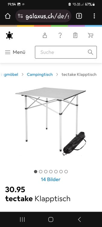 Klapptischli Alu neu (Neu und originalverpackt) in Schlatt ZH für CHF 30 – nur Abholung auf ...