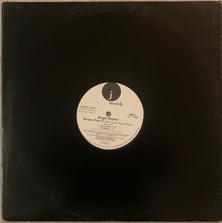 ANGIE STONE Feat. ALICIA KEYS & EVE - Brotha Part II Maxi Lp | Kaufen ...