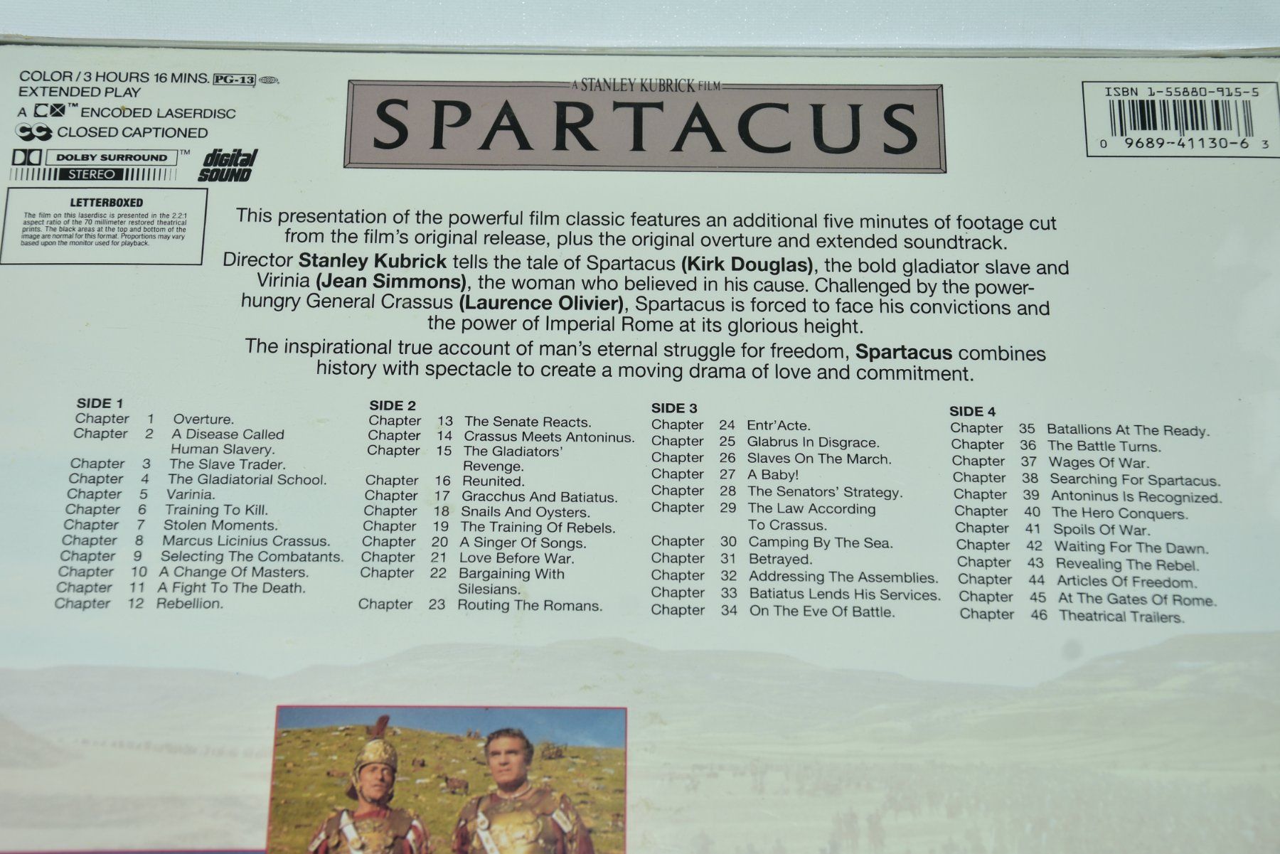 📀 SAMMLER LASERDISC NEU + UNGEÖFFNET -SPARTACUS- LETTER-BOX (Neu und ...