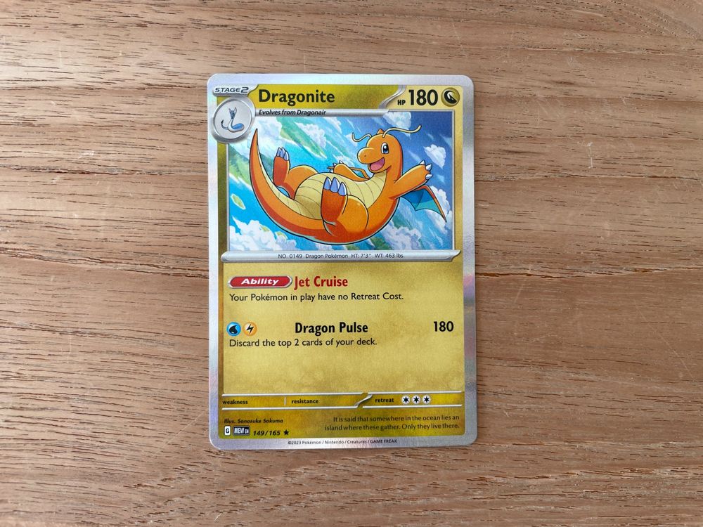 Dragonite Holo EN 151 Scarlet & Violet Pokemon (Neu (gemäss ...
