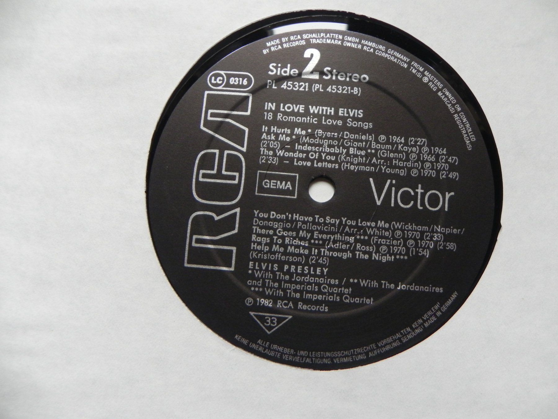 LP USA Rock `n` Roll King Elvis Presley 18 Love Songs 1982 (Gebraucht ...