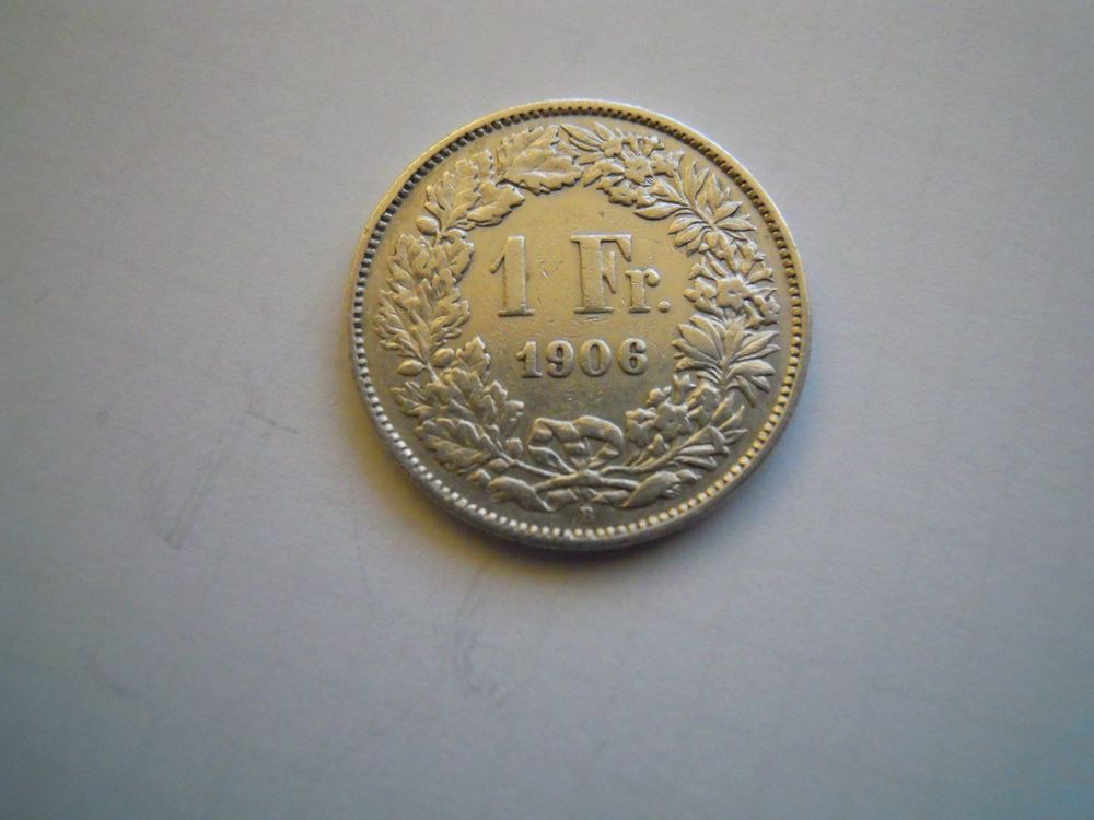 1 Fr. 1906 silber (Gebraucht) in Kriegstetten für CHF 2.8 – mit Lieferung auf Ricardo kaufen