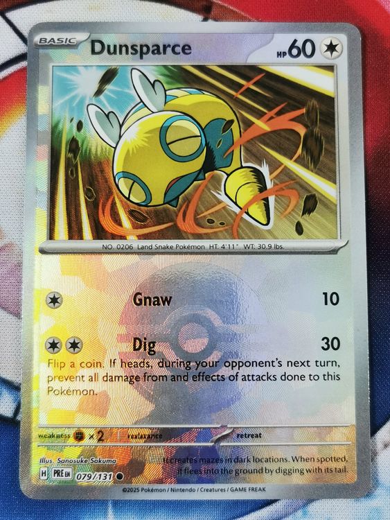 Pokémon Dunsparce Pokeball 079 Prismatic Evolutions EN | Kaufen auf Ricardo