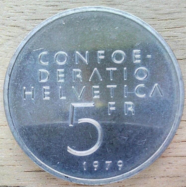 5 Franken Gedenkmünze 1979 Einstein (Neu (gemäss Beschreibung)) in Aarburg für CHF 5 – mit ...