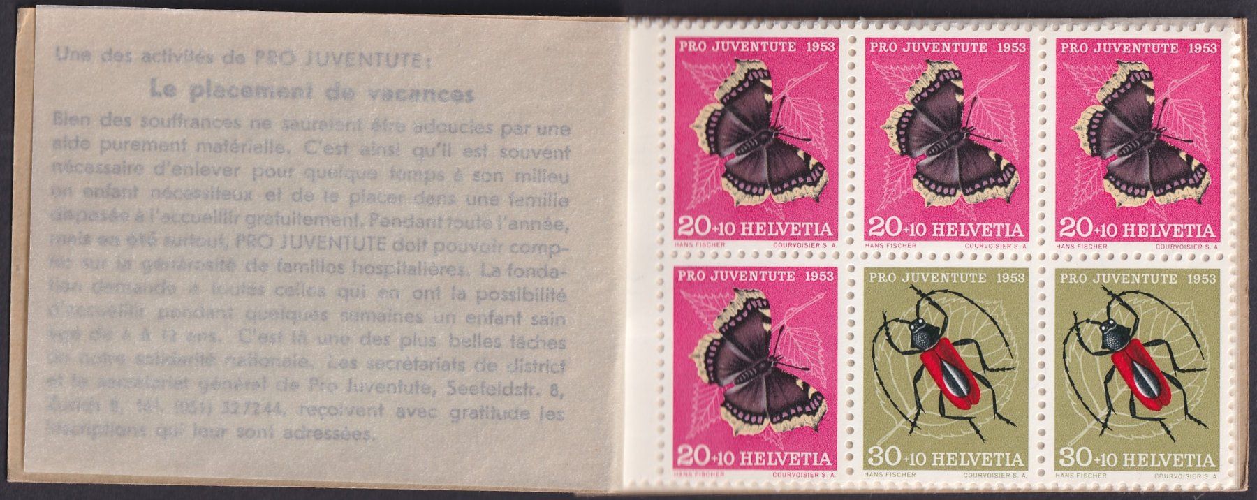 1953, Markenheft Nr.2a ungebraucht Pro Juventute, Kat: 250.- (Gebraucht ...