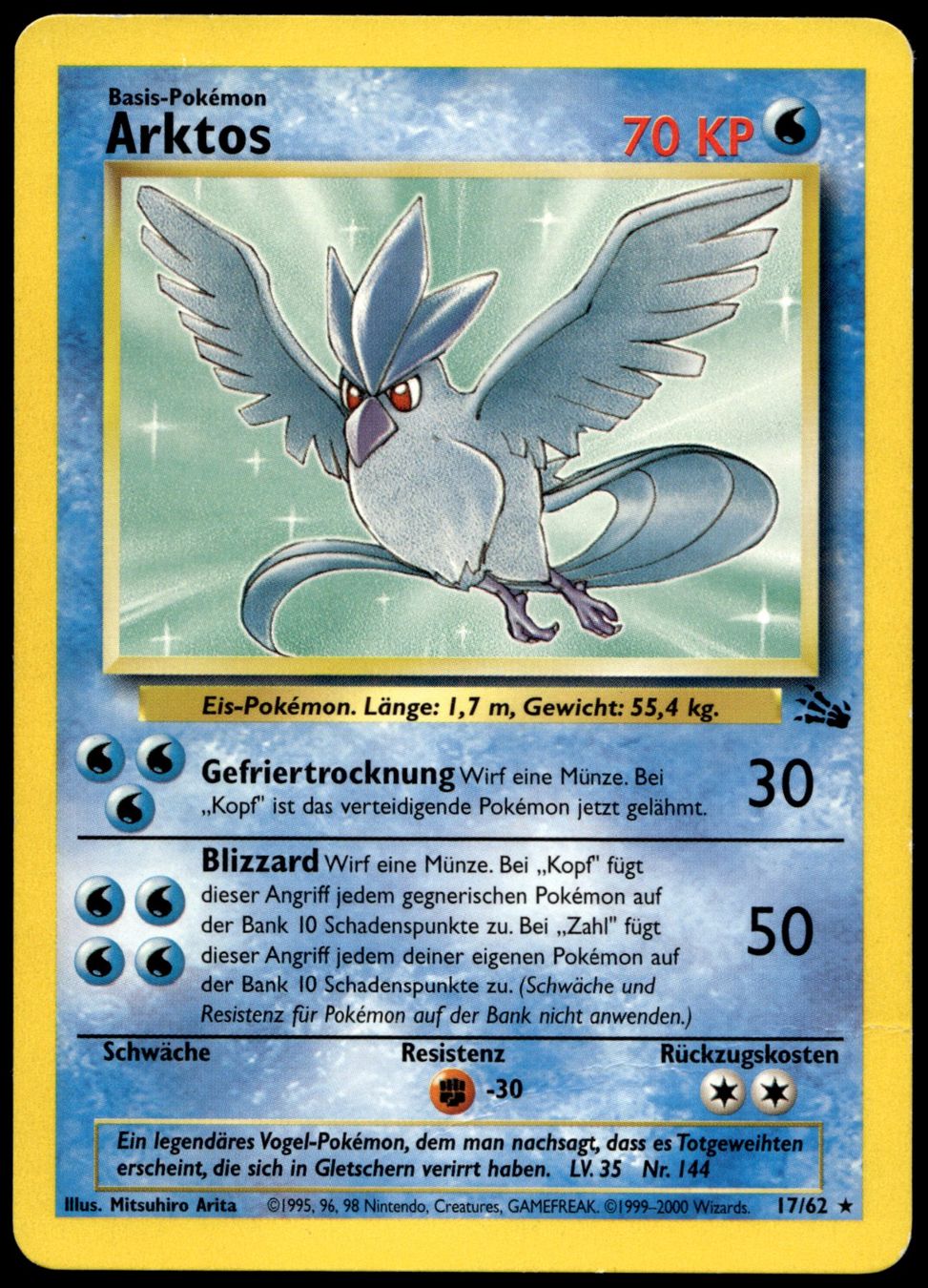 Arktos 17/62 Rare Pokémon Fossil 1.Edition ab 1.- (Neu (gemäss ...