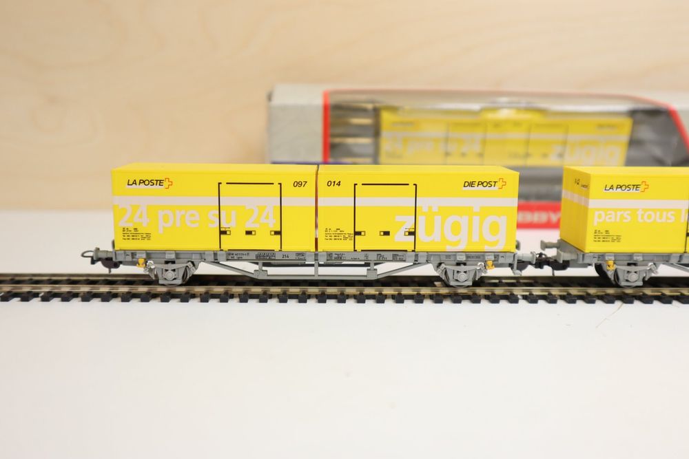 PIKO 8 x Schweizer Post Container Wagen Set 57724/26 (Gebraucht) in ...