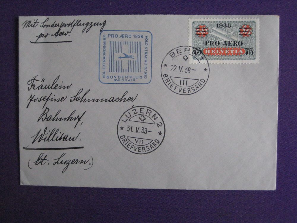 Brief Pro Aero 1938 (Gebraucht) in Wangs für CHF 7.4 – mit Lieferung auf Ricardo kaufen