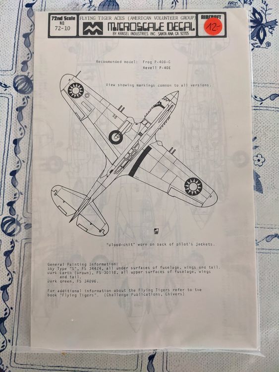 Microscale Decals Flying Tiger Aces / AVG | Kaufen auf Ricardo