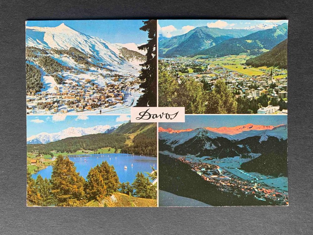 AK Davos 4 Bild Karte (Gebraucht) in Goldau für CHF 1 – mit Lieferung auf Ricardo kaufen