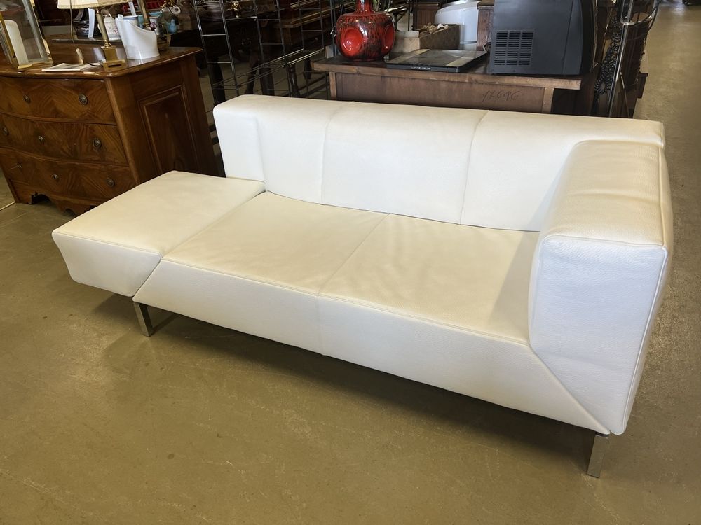 JORI 2‘er Sitz Sofa Leder Weiss | Kaufen auf Ricardo