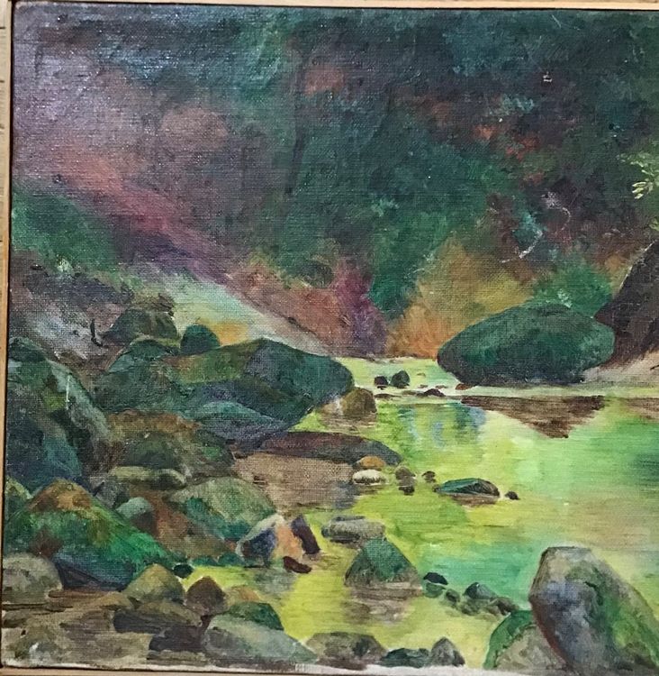 Antike Landschaft Gemälde Unleserlich Signiert | Kaufen auf Ricardo