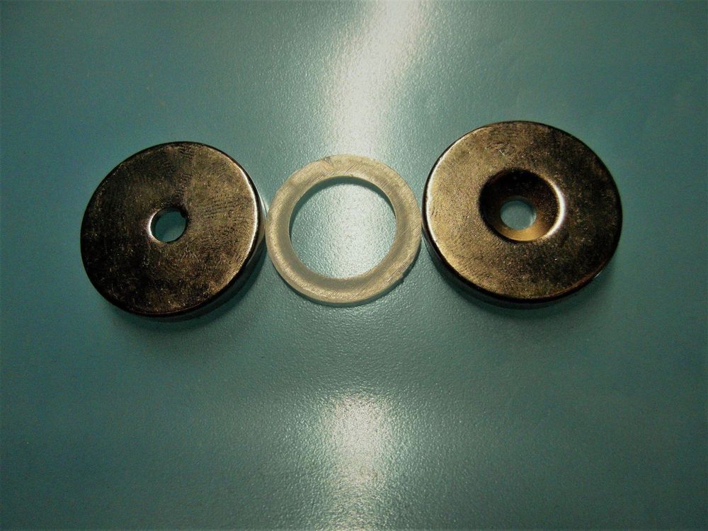 2 X Magnet Neodym, rund mit Loch MAXI | Kaufen auf Ricardo