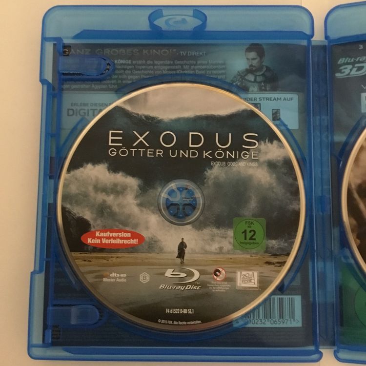 📀Exodus Götter und Könige Blu Ray 3D + 2D + Bonus Disc📀 (Neu (gemäss Beschreibung)) in Blauen ...