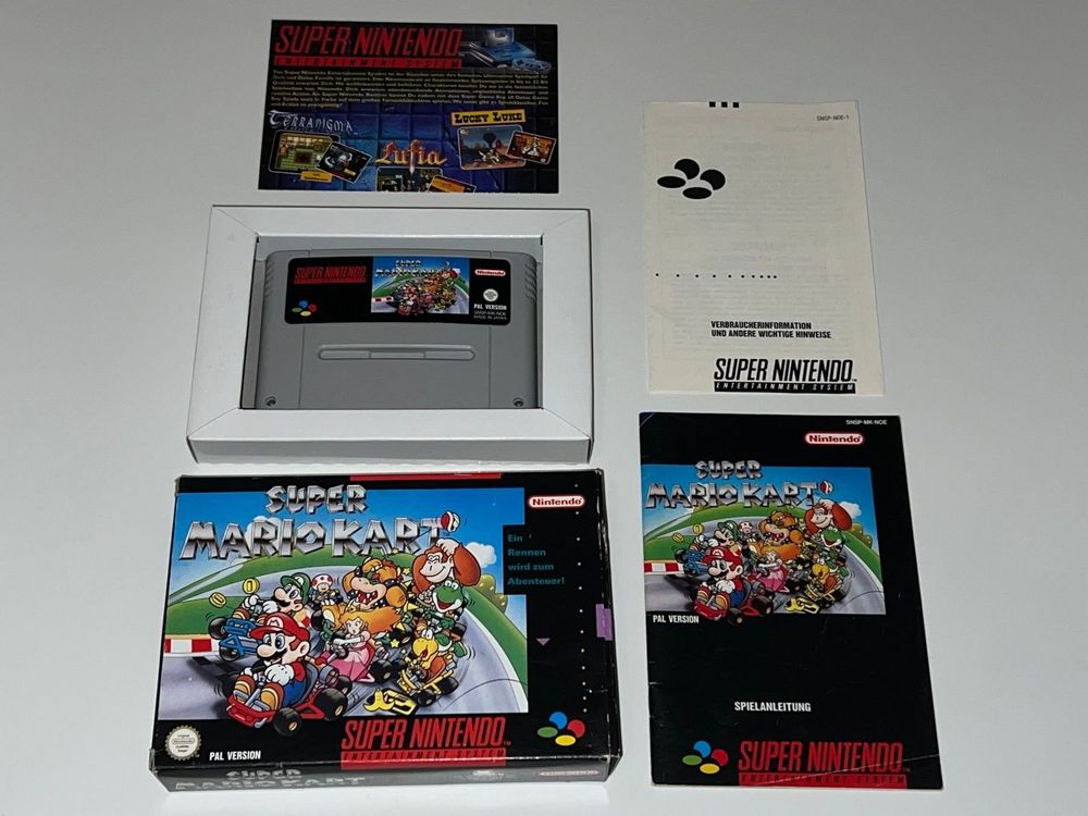 Super Nintendo (SNES) - Super Mario Kart (OVP) + Crystal box | Kaufen ...