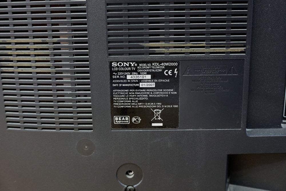 Sony Bravia KDL-40W2000 (40" Full-HD, 450 cd/m2) | Kaufen auf Ricardo