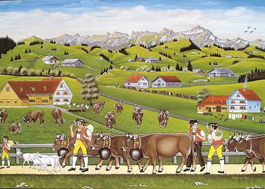 TOGGENBURGER Bauernmalerei, Künstler Willi Forrer, Wildhaus (Neu ...