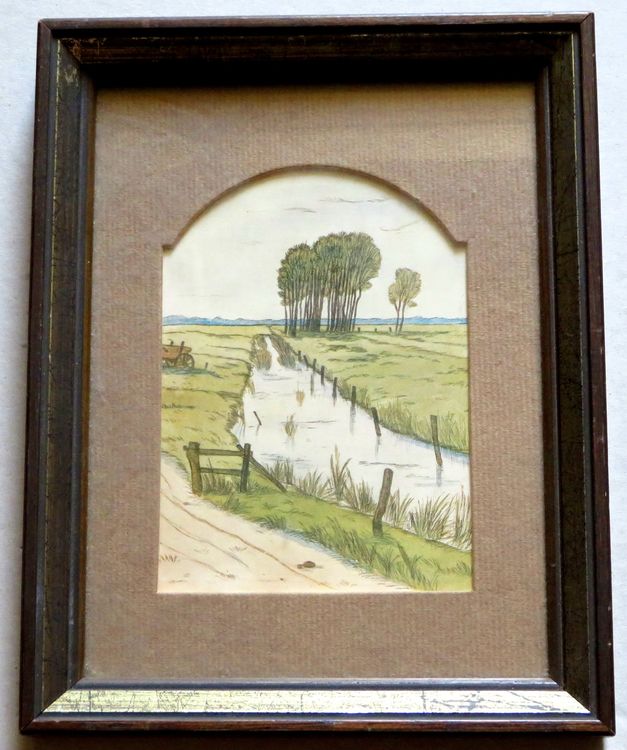 Farbradierung "Am Wassergraben" v. Peter K. Schaar (Gebraucht) in ...