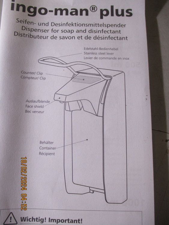 SEIFENSPENDER PROFIWARE CHROMSTAHLPUMPE BBRAUN INGO-MAN PLUS | Kaufen ...