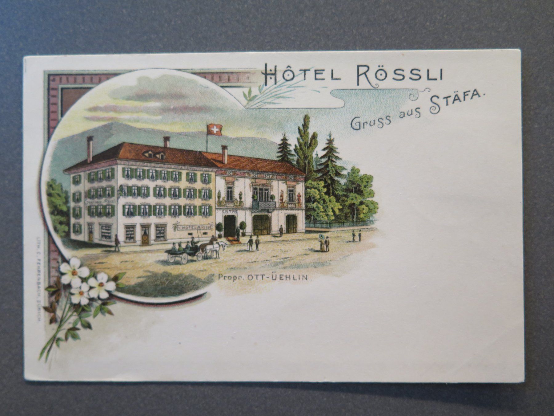 STÄFA - HOTEL RÖSSLI - GRUSS AUS STÄFA - LITHO.-AK (Gebraucht) in ...