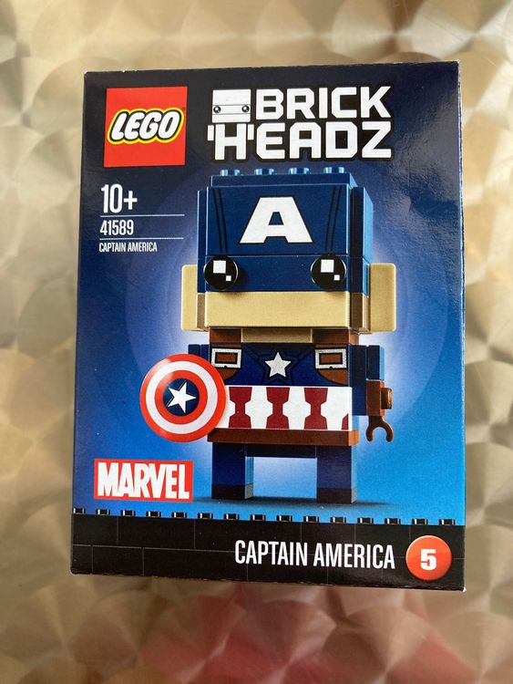LEGO Brickheadz 41589 Captain America Marvel (Neu (gemäss Beschreibung ...