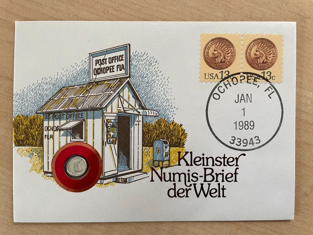 Numisbrief Kleinster Numis-Brief der Welt 1989 (Gebraucht) in St ...