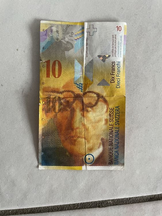 10 Franken Note (Gebraucht) in Büren SO für CHF 10 – mit Lieferung auf ...