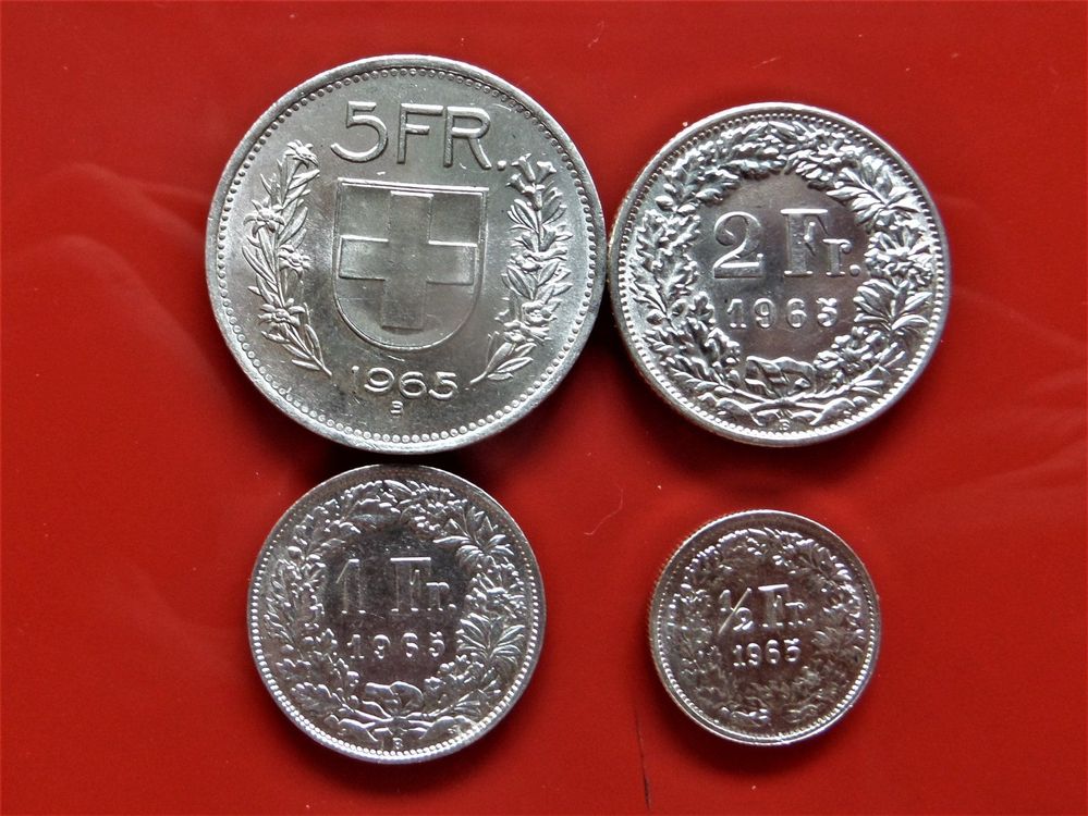 TOP SERIE Schweizer 5 Fr 1965 vorz-fast unz.SILBER Münzen | Acheter sur Ricardo