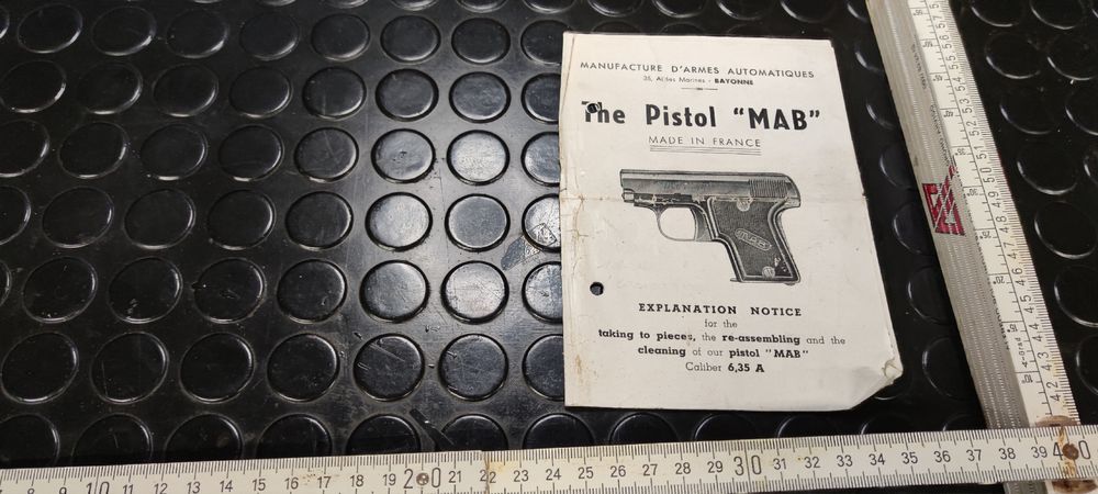 WAFFEN ANLEITUNG PISTOLEN MAB 6.35 | Kaufen auf Ricardo