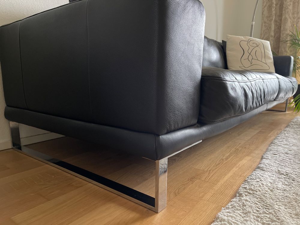 LEDER COUCH Schwarz (echt leder) (Gebraucht) in Schlieren für CHF 2000 ...