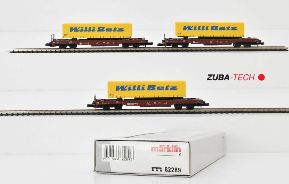 Märklin 82289 Taschenwagen-Set 3-tlg Z mit OVP (Gebraucht) in St ...