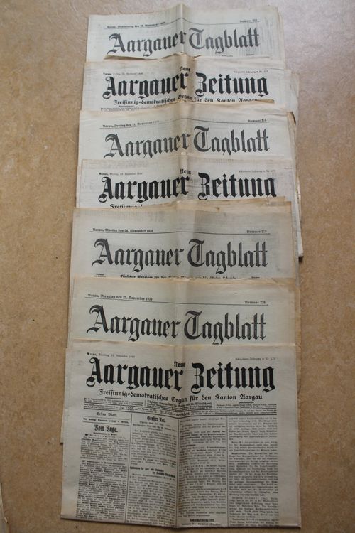 Aargauer Tagblatt u. Neue Aargauer Zeitung 1930, Nov. (Gebraucht) in ...