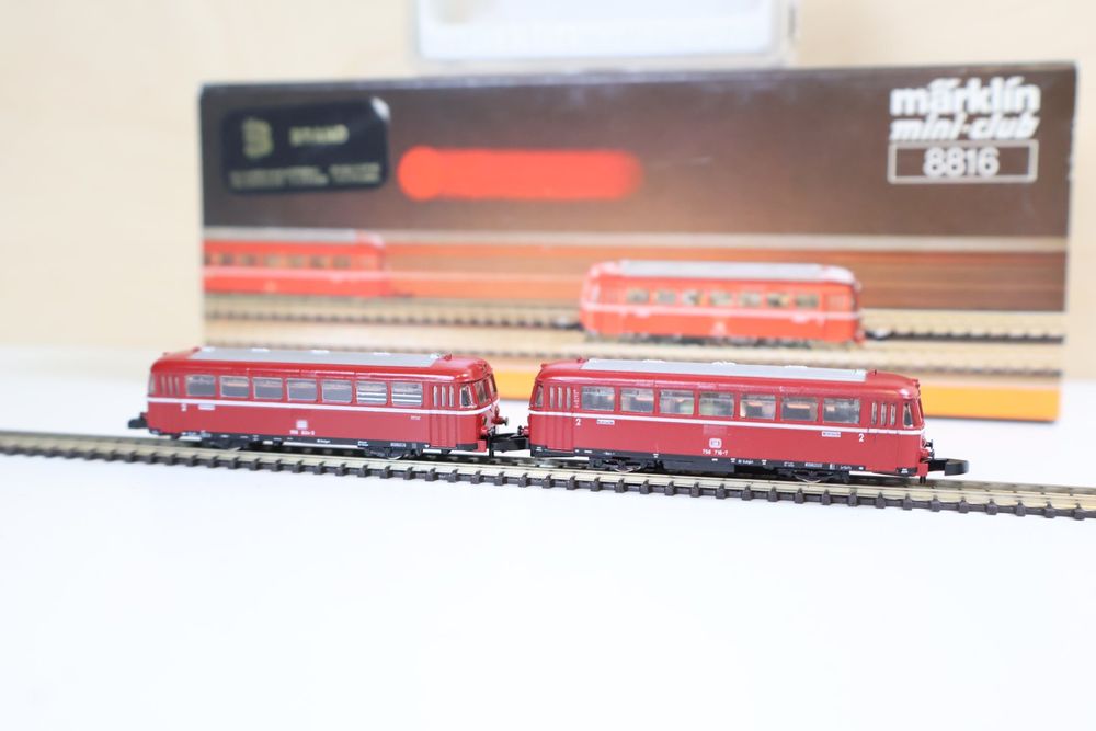 Märklin mini club Schienenbus + Beiwagen 8816 /8817 (Gebraucht) in ...