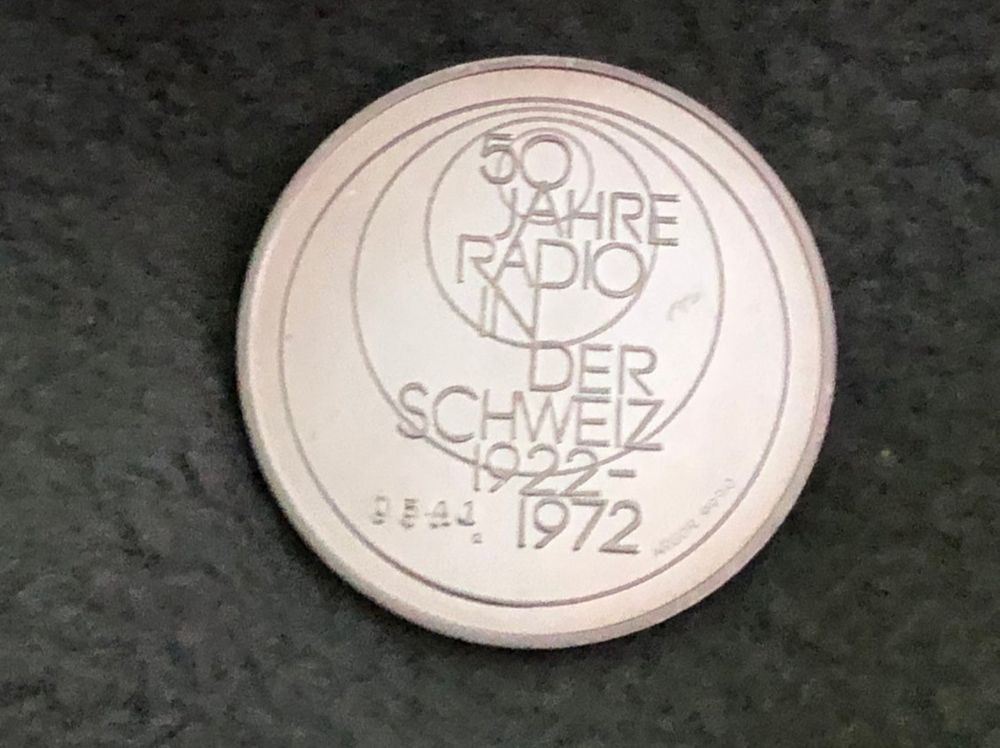 Silber Medaille "50 Jahre Radio in der Schweiz, 1922 - 1972" | Kaufen auf Ricardo